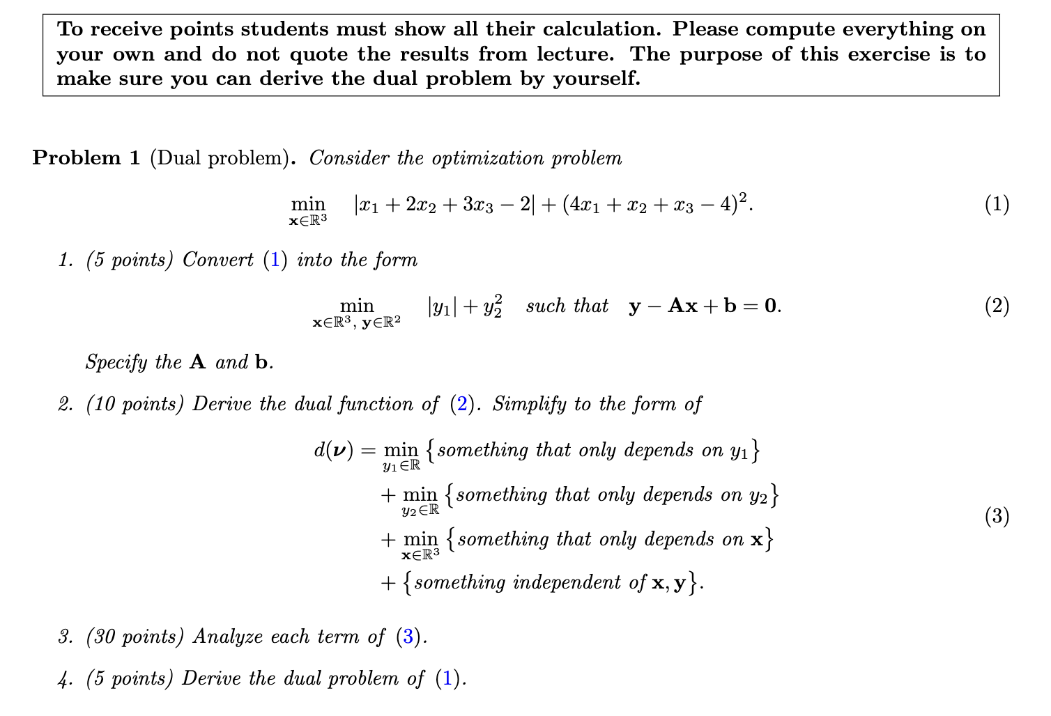 Solved To ﻿receive points students must show all their | Chegg.com