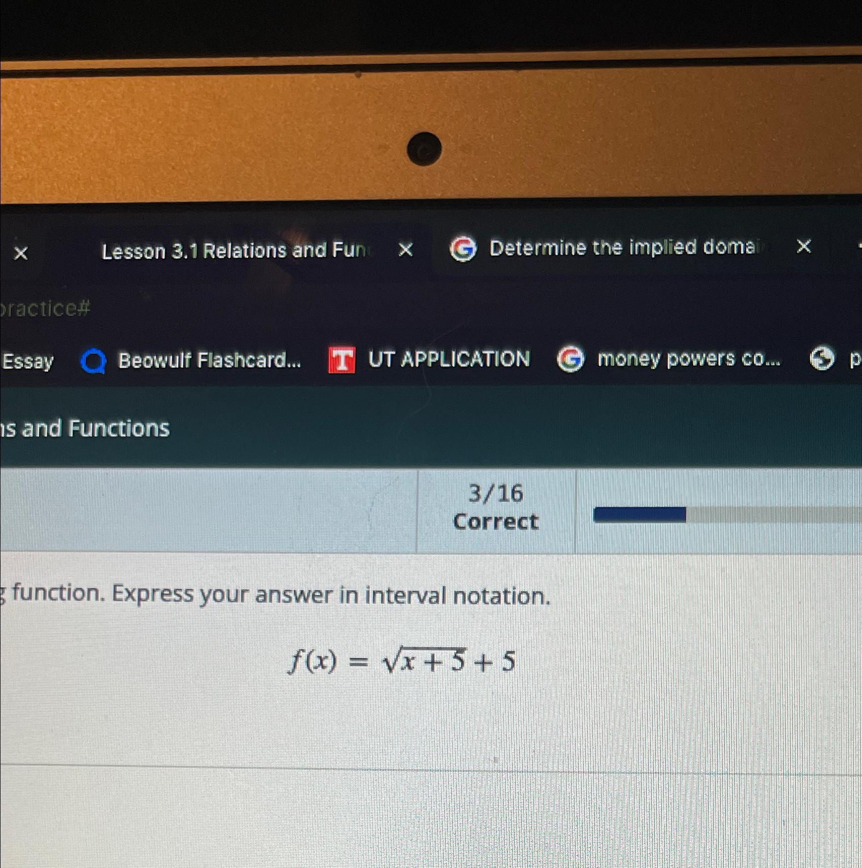 Solved Lesson 3.1 ﻿Relations and FunDetermine the implied | Chegg.com