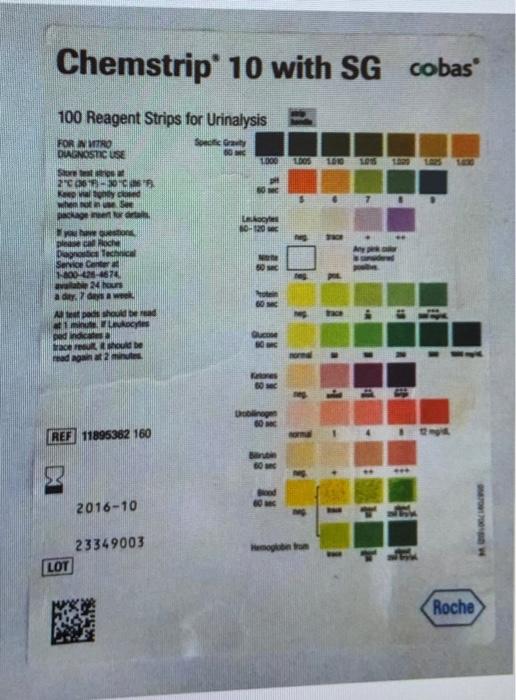 Solved Chemstrip" 10 with SG cobas" Components Preliminary | Chegg.com