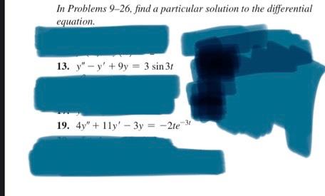 Solved In Problems 9-26, find a particular solution to the | Chegg.com