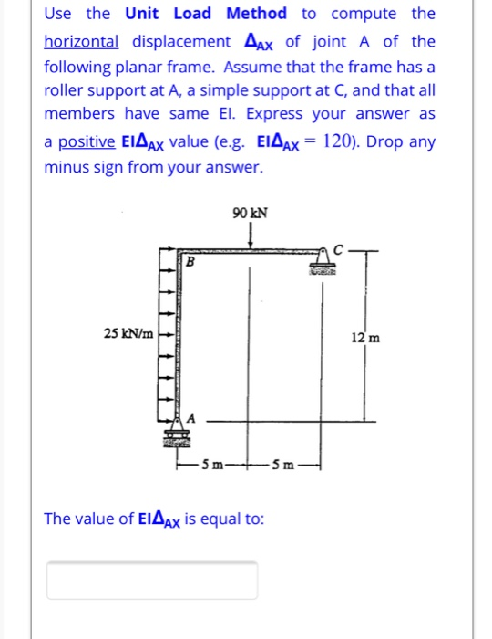 Solved Consider the problem of computing the deflection at B | Chegg.com