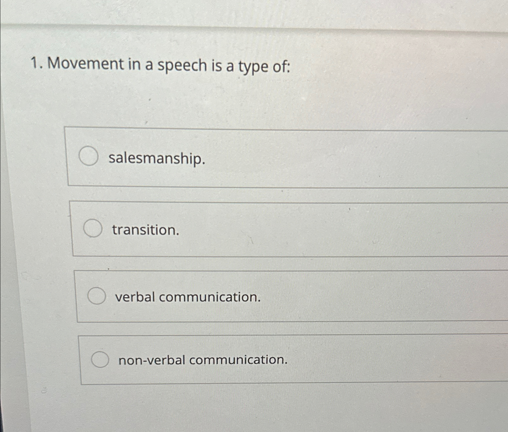 Solved Movement in a speech is a type | Chegg.com