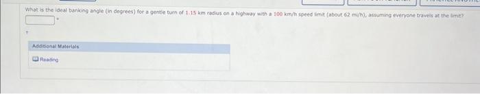 Solved What is the ideal banking angle (in degrees) for a | Chegg.com