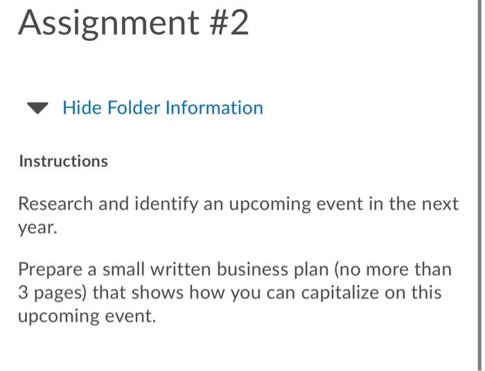 Solved Assignment #2 Hide Folder Information Instructions | Chegg.com