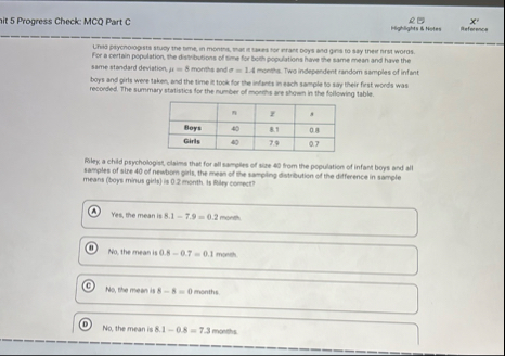 Solved ait 5 ﻿Progress Check MCQ Part CHighlighs is | Chegg.com