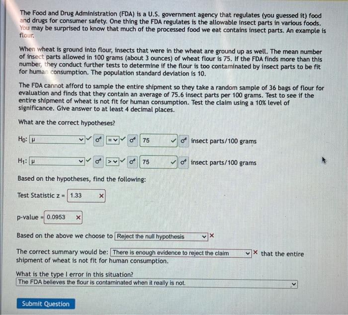 Solved The Food and Drug Administration (FDA) is a U.S. | Chegg.com