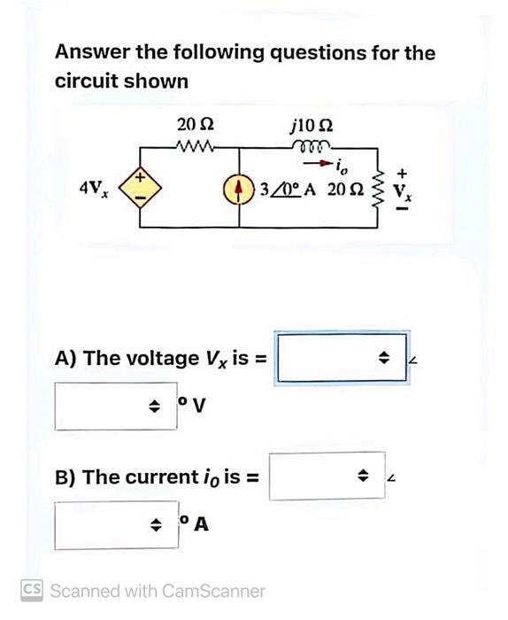 Solved Answer the following questions for the circuit shown | Chegg.com