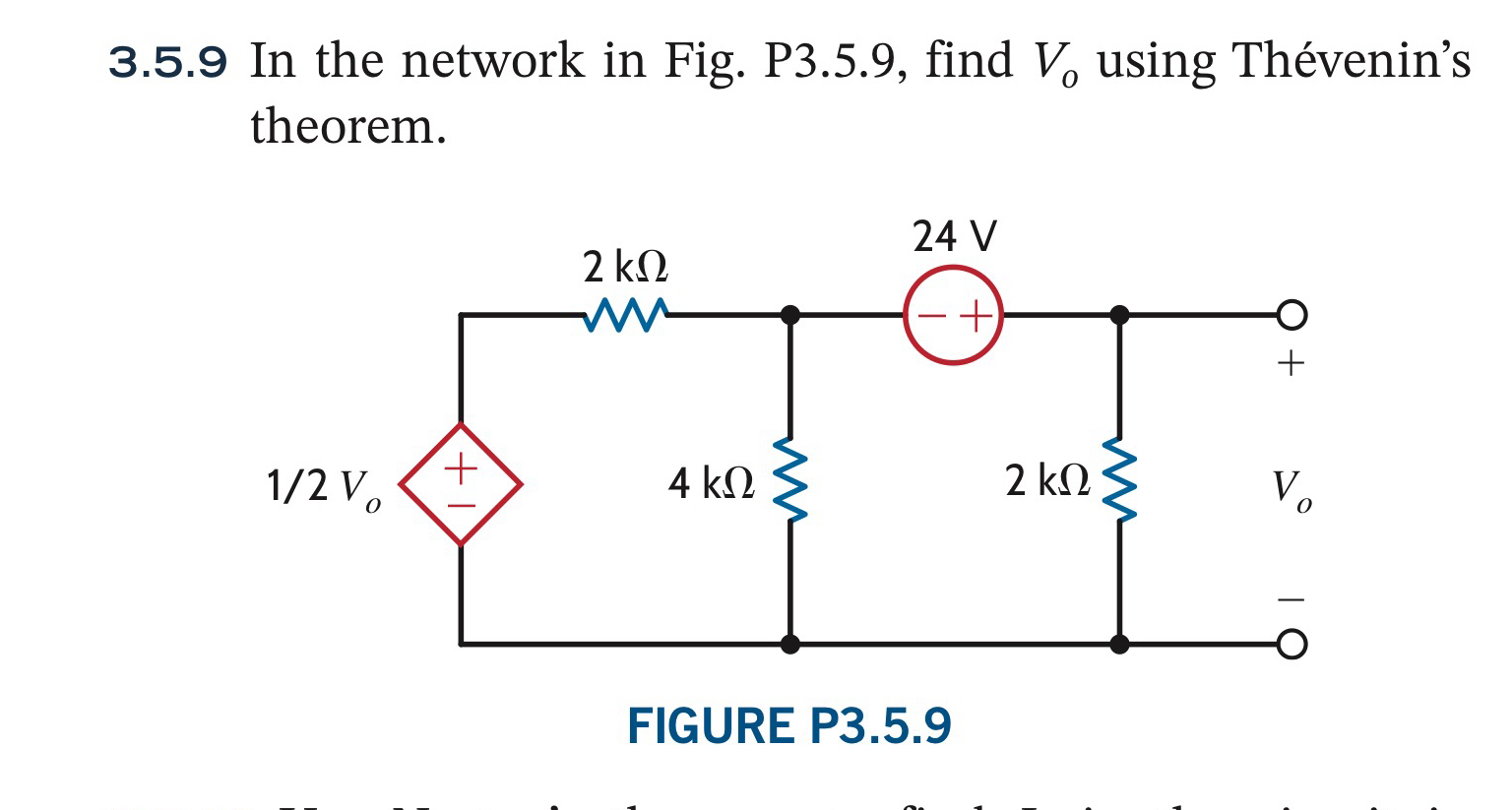 Solved 3.5.9 ﻿In the network in Fig. P3.5.9, ﻿find Vo ﻿using | Chegg.com