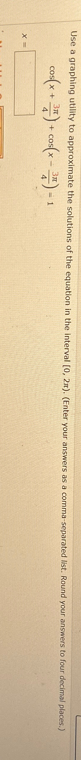 Solved Use a graphing utility to approximate the solutions | Chegg.com