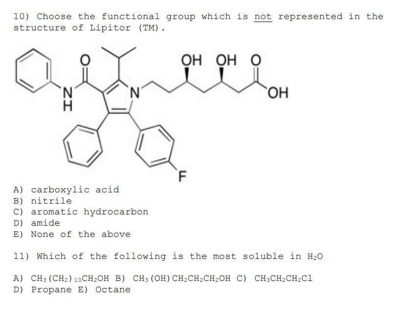 Solved Choose the functional group which is not represented | Chegg.com