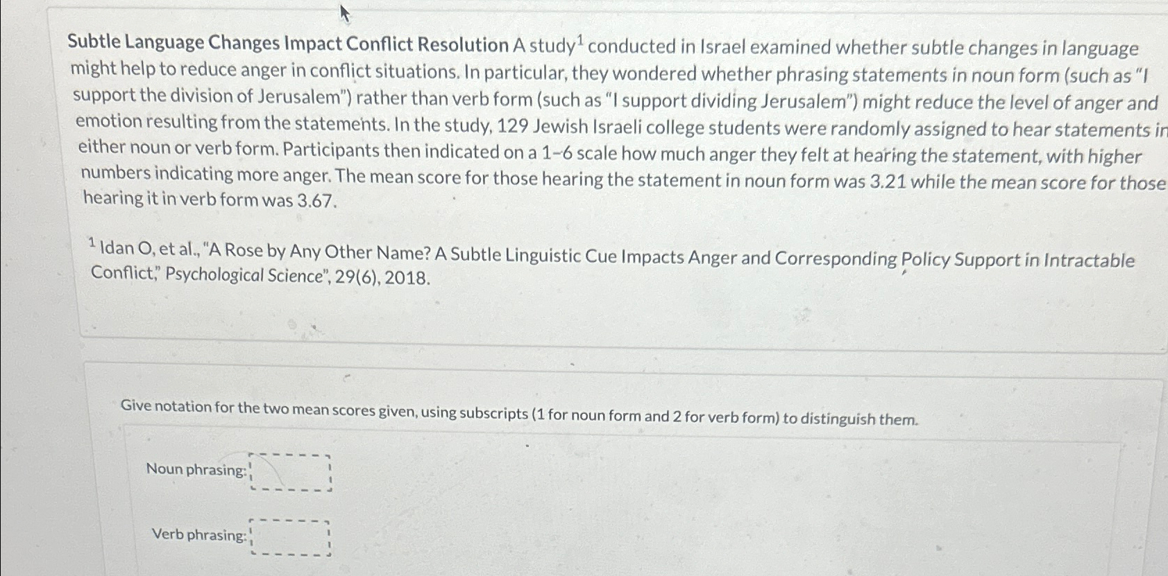Solved Subtle Language Changes Impact Conflict Resolution A | Chegg.com