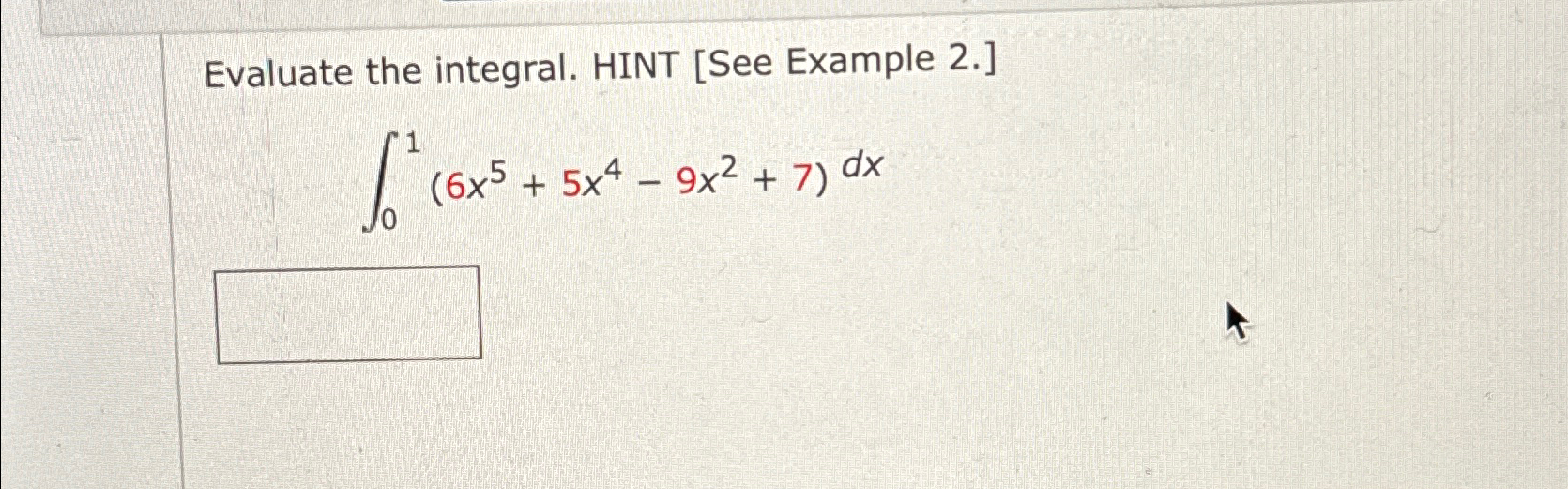 Solved Evaluate the integral. HINT [See Example | Chegg.com
