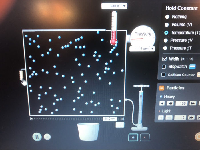 Solved 300 K Hold Constant Nothing Volume V Temperature Chegg