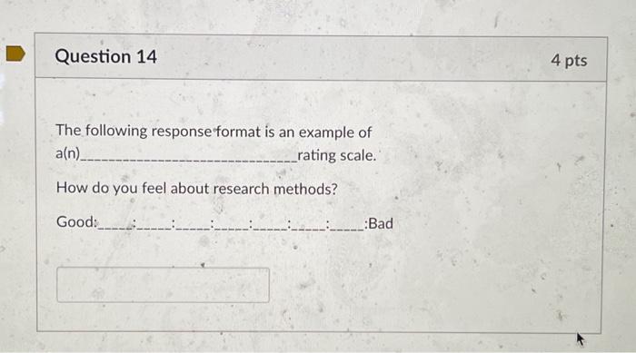 Solved The following response format is an example of a(n | Chegg.com