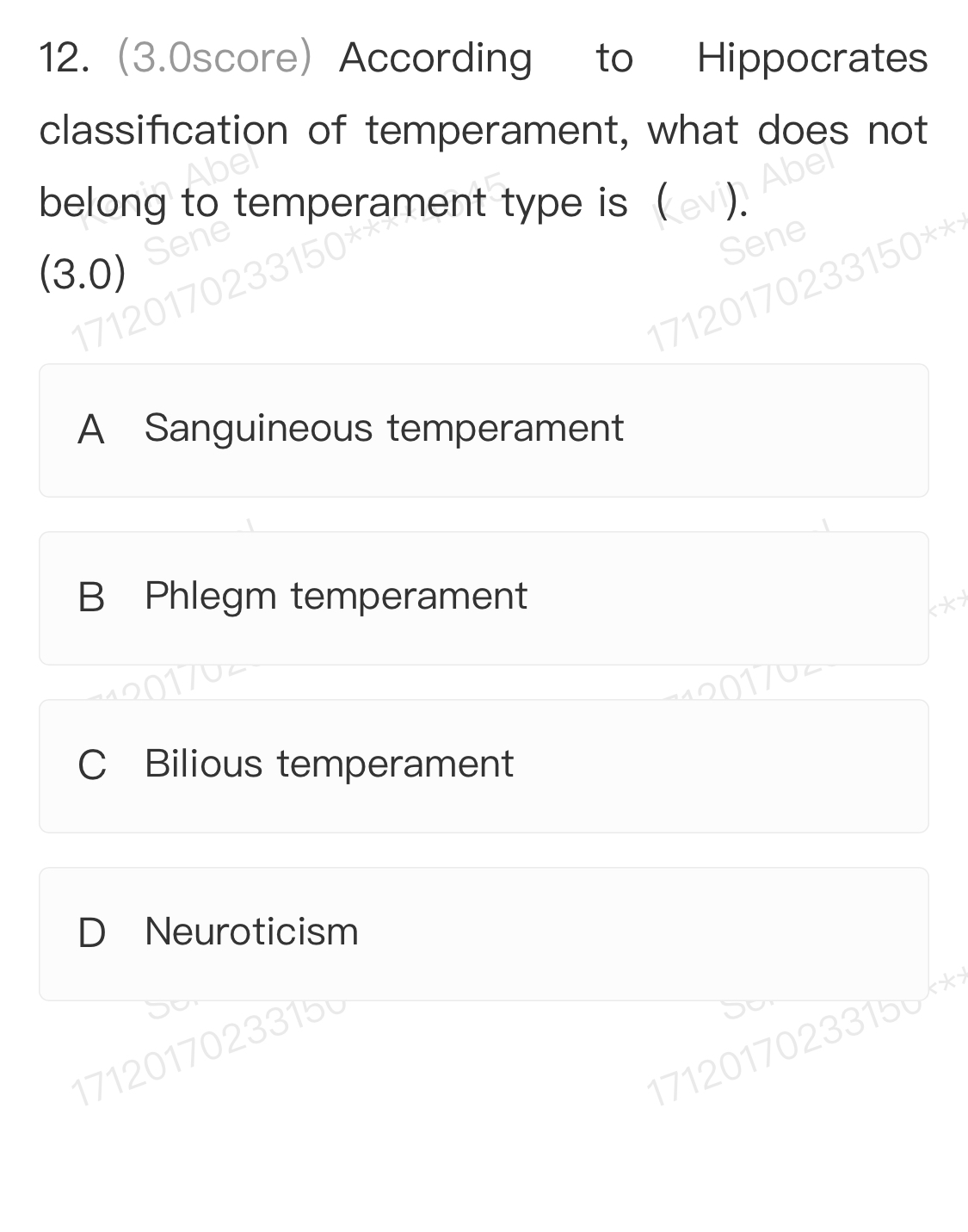 Solved This is a psychology questionAccording to Hippocrates | Chegg.com