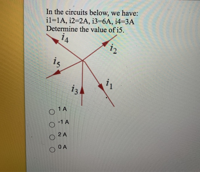 Solved In the circuits below, we have: il=1A, i2=2A, i3=6A, | Chegg.com