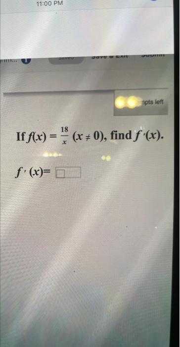 Solved If f(x)=x18(x =0) f′(x)= | Chegg.com