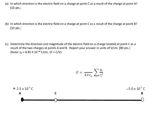 Solved (a) In which direction is the electric field on a | Chegg.com