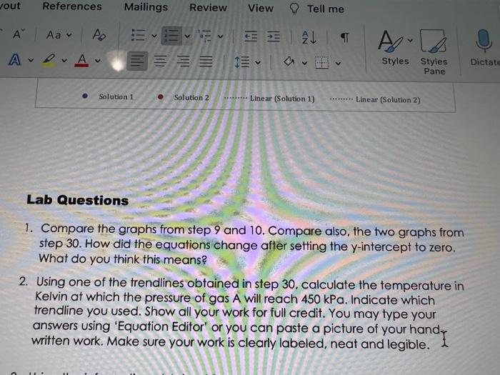 Solved 1. Compare the graphs from step 9 and 10. Compare | Chegg.com