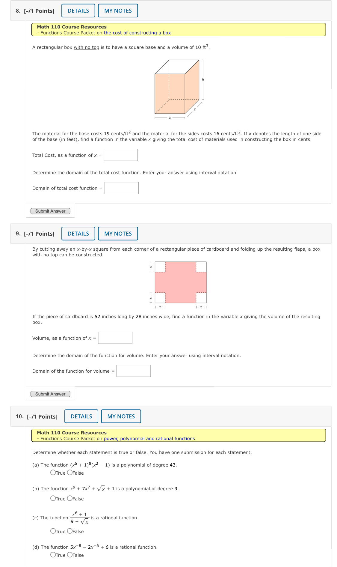 Please do all the problems | Chegg.com