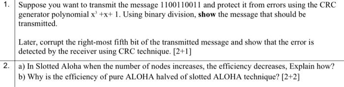 Solved Suppose you want to transmit the message 1100110011 | Chegg.com