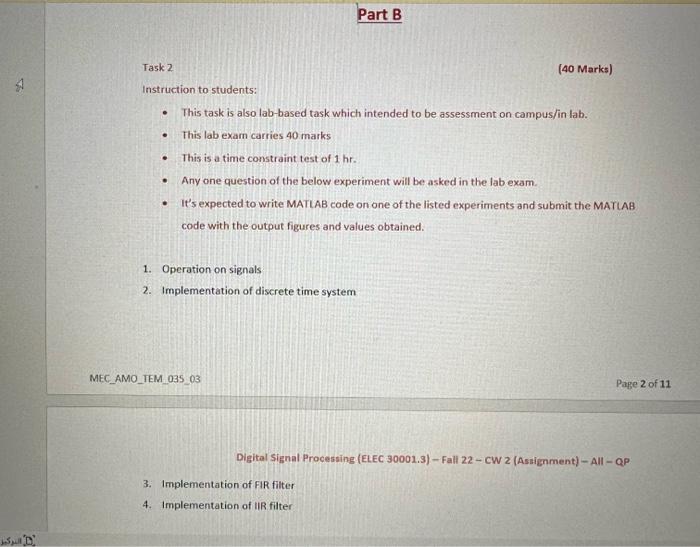 Solved Task 2 (40 Marks) Instruction to students: - This | Chegg.com Solved Task 2 (40 Marks) Instruction to students: - This | Chegg.com