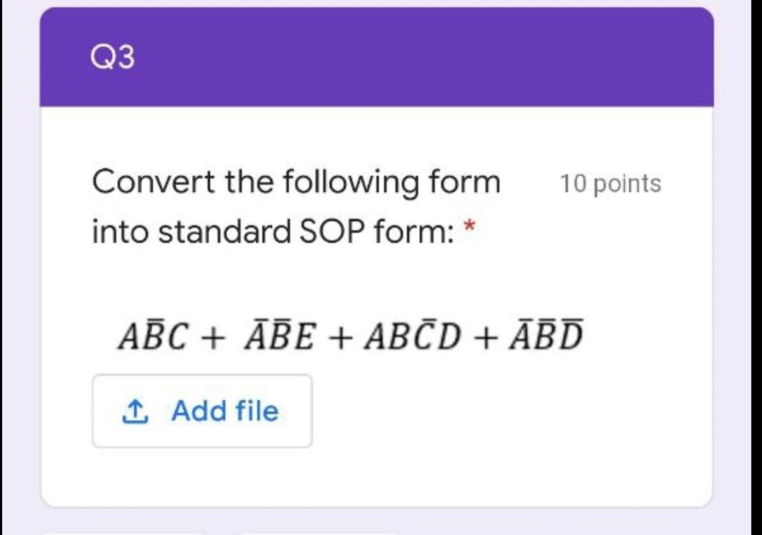 Solved Q3 Convert the following form 10 points into standard | Chegg.com