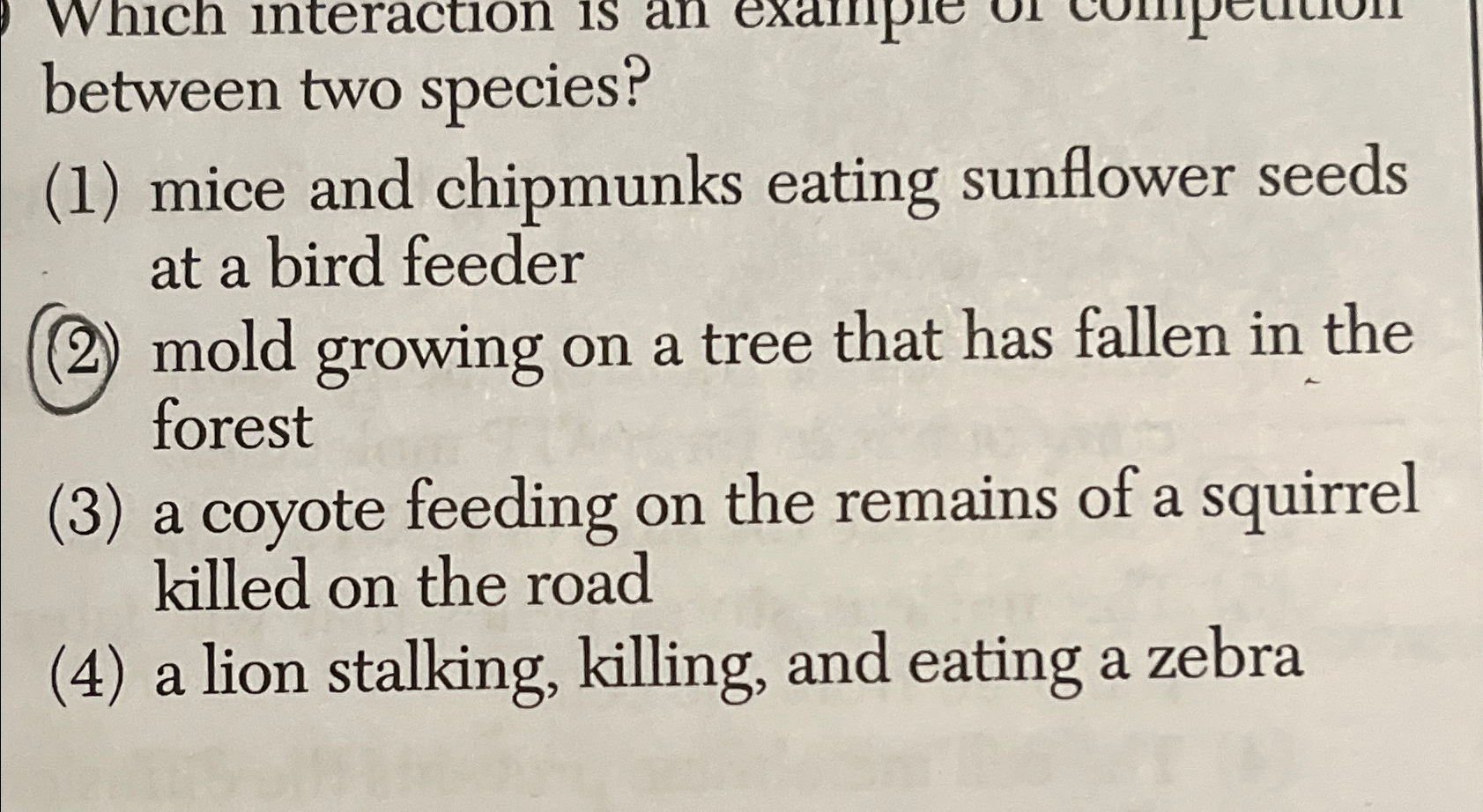 Solved between two species?(1) ﻿mice and chipmunks eating | Chegg.com