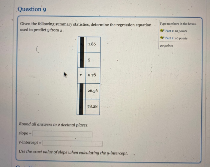 Solved Question 7 Consider the following table summarizing | Chegg.com