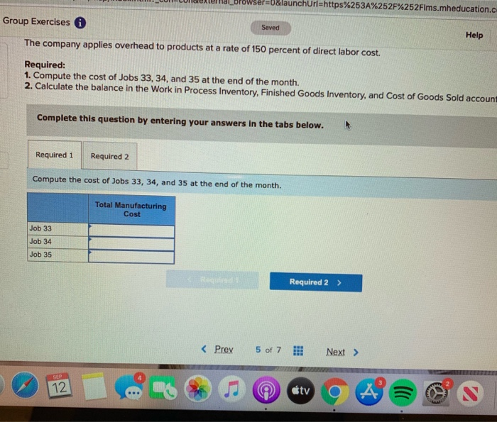 Solved 252Fmghmidd... Group Exercises Saved Help Save & Exit | Chegg.com