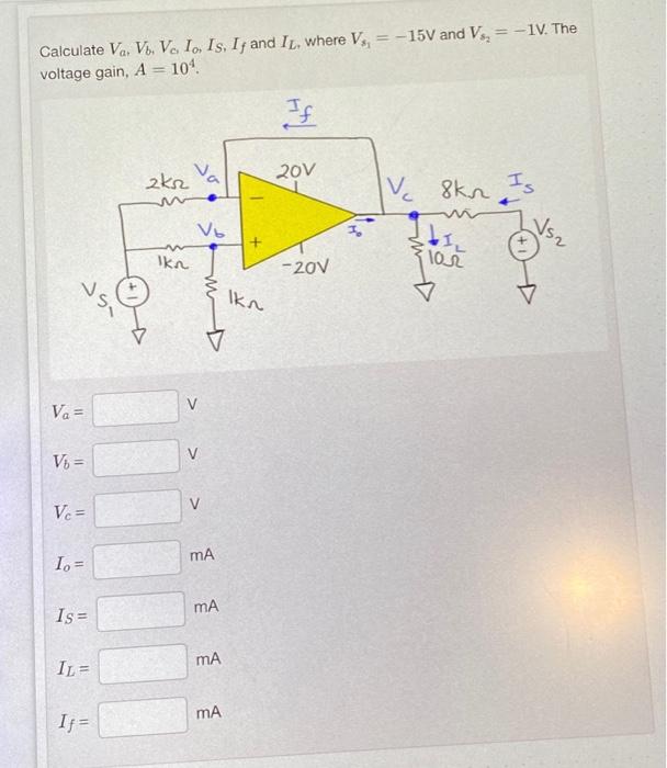 Solved -15V and V, = - 1V. The Calculate V. V. V. I, I, I, | Chegg.com