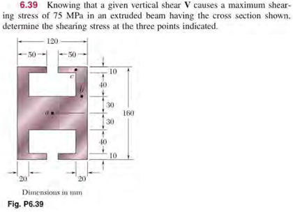 Solved Knowing that a given vertical shear V causes a | Chegg.com