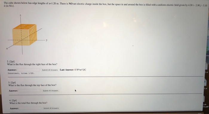 Solved The cube shown below has edge lengths of (in Nic). | Chegg.com