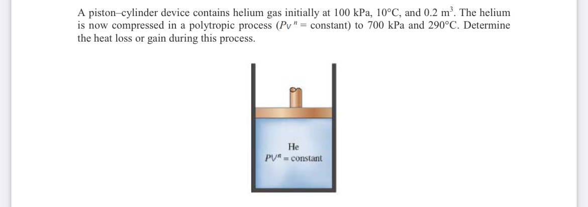 Solved A piston-cylinder device contains helium gas | Chegg.com
