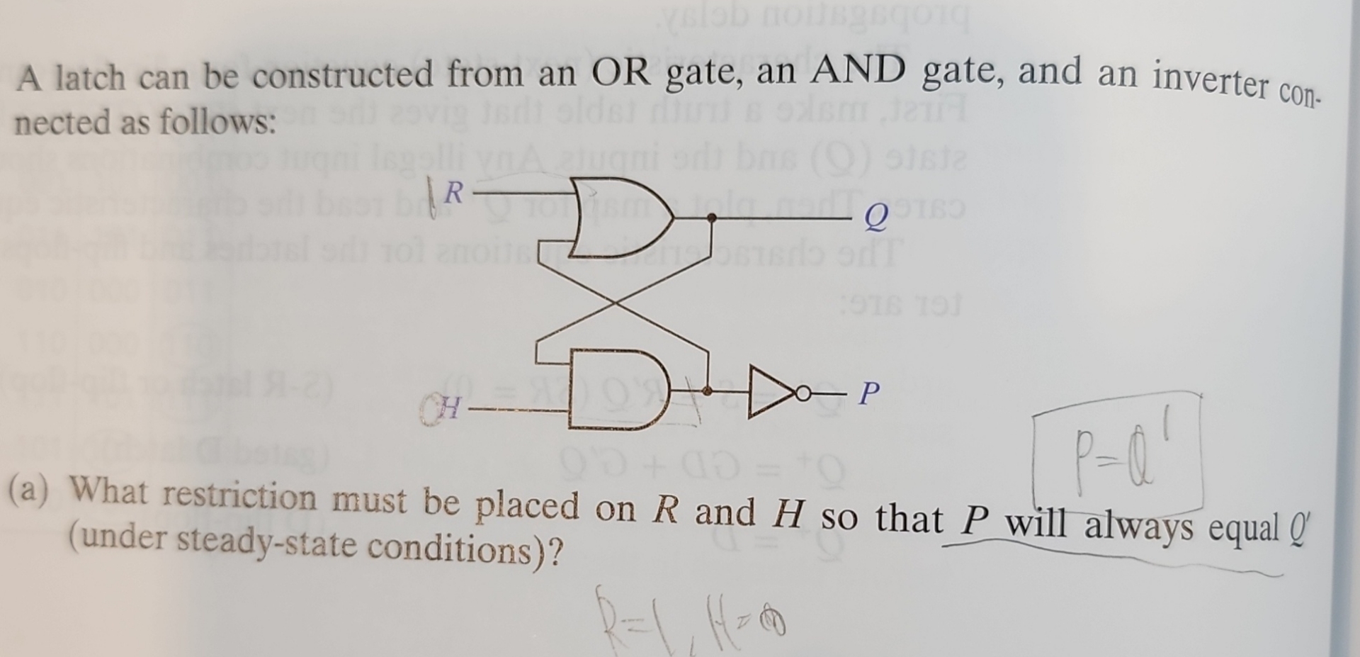 Solved A latch can be constructed from an OR gate, an AND | Chegg.com