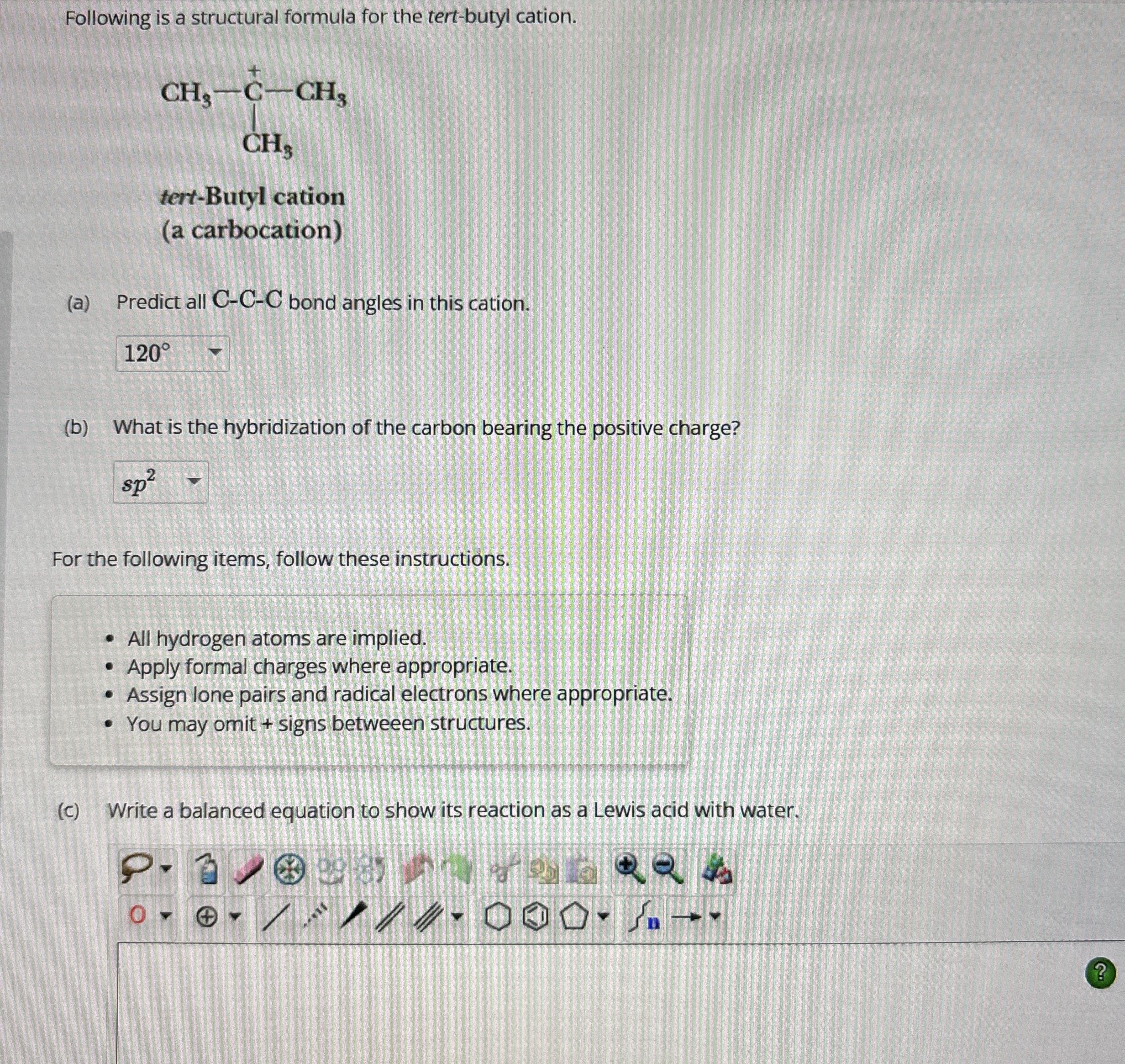 Solved Following is a structural formula for the tert-butyl | Chegg.com
