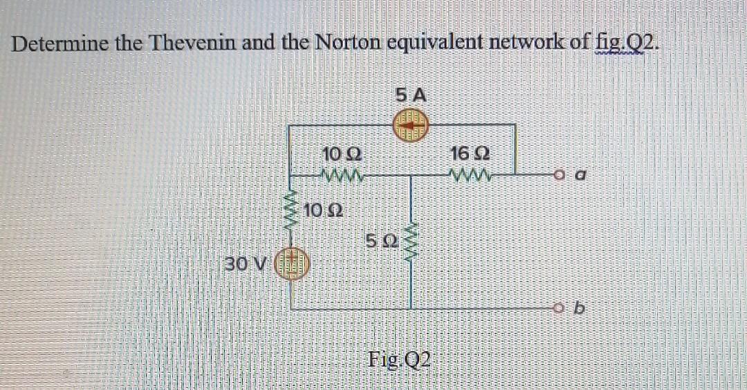 Solved Determine the Thevenin and the Norton equivalent | Chegg.com