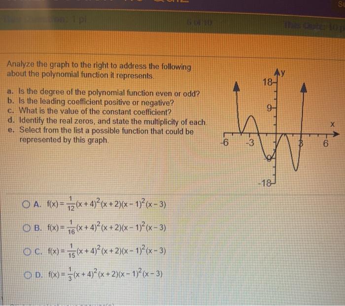 Solved 0 a 18- a Analyze the graph to the right to address | Chegg.com