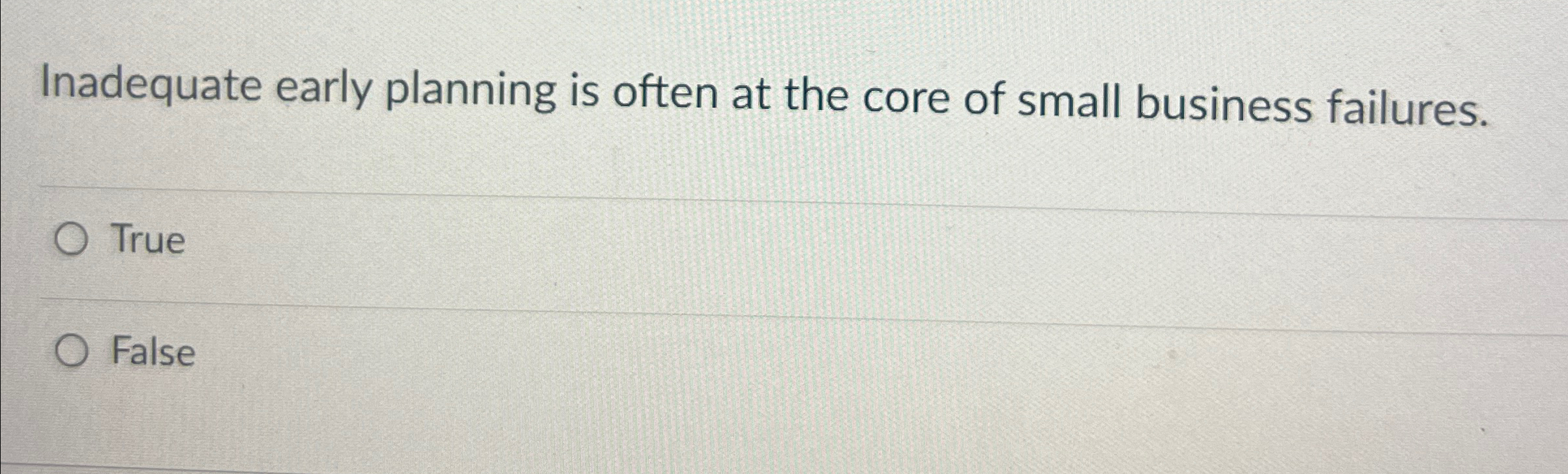 Solved Inadequate early planning is often at the core of | Chegg.com