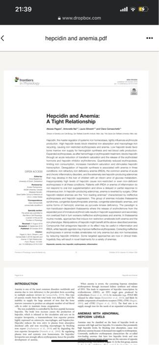 Solved according to this article Why do patients with IRIDA | Chegg.com