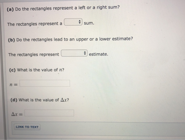 Solved Rectangles have been drawn to approximate 8(x) dx. | Chegg.com
