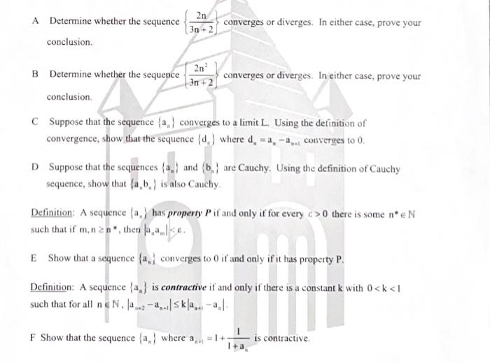 Solved A Determine Whether The Sequence 3n22n Converges 