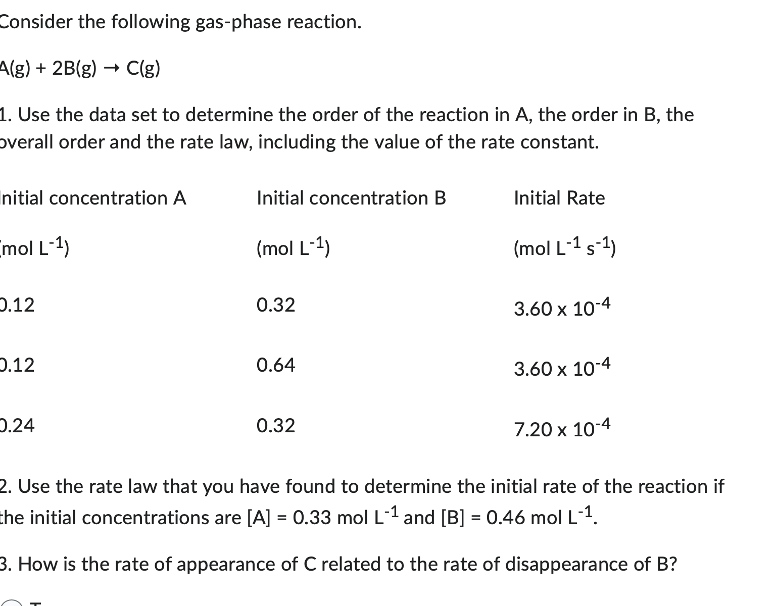 Solved Consider the following gas-phase | Chegg.com