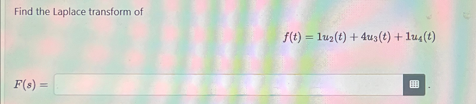 Solved Find the Laplace transform | Chegg.com