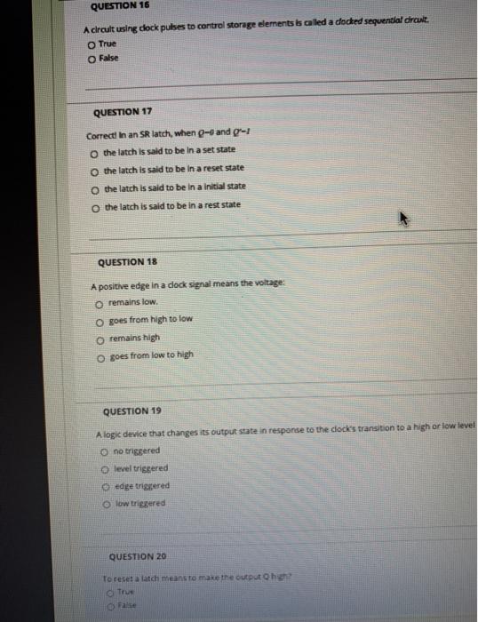 Solved QUESTION 16 A circult using clock pulses to control | Chegg.com