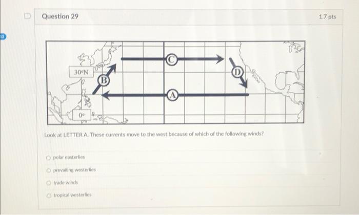 Solved Most water involved in deep ocean currents | Chegg.com