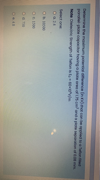 Solved Determine the maximum potential difference (in | Chegg.com