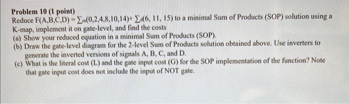 Problem 10 (1 point) Reduce | Chegg.com