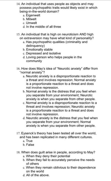 Solved 14. An individual that uses people as objects and may | Chegg.com