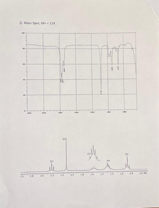 Solved For each of the following sets of IR, Mass, and NMR | Chegg.com